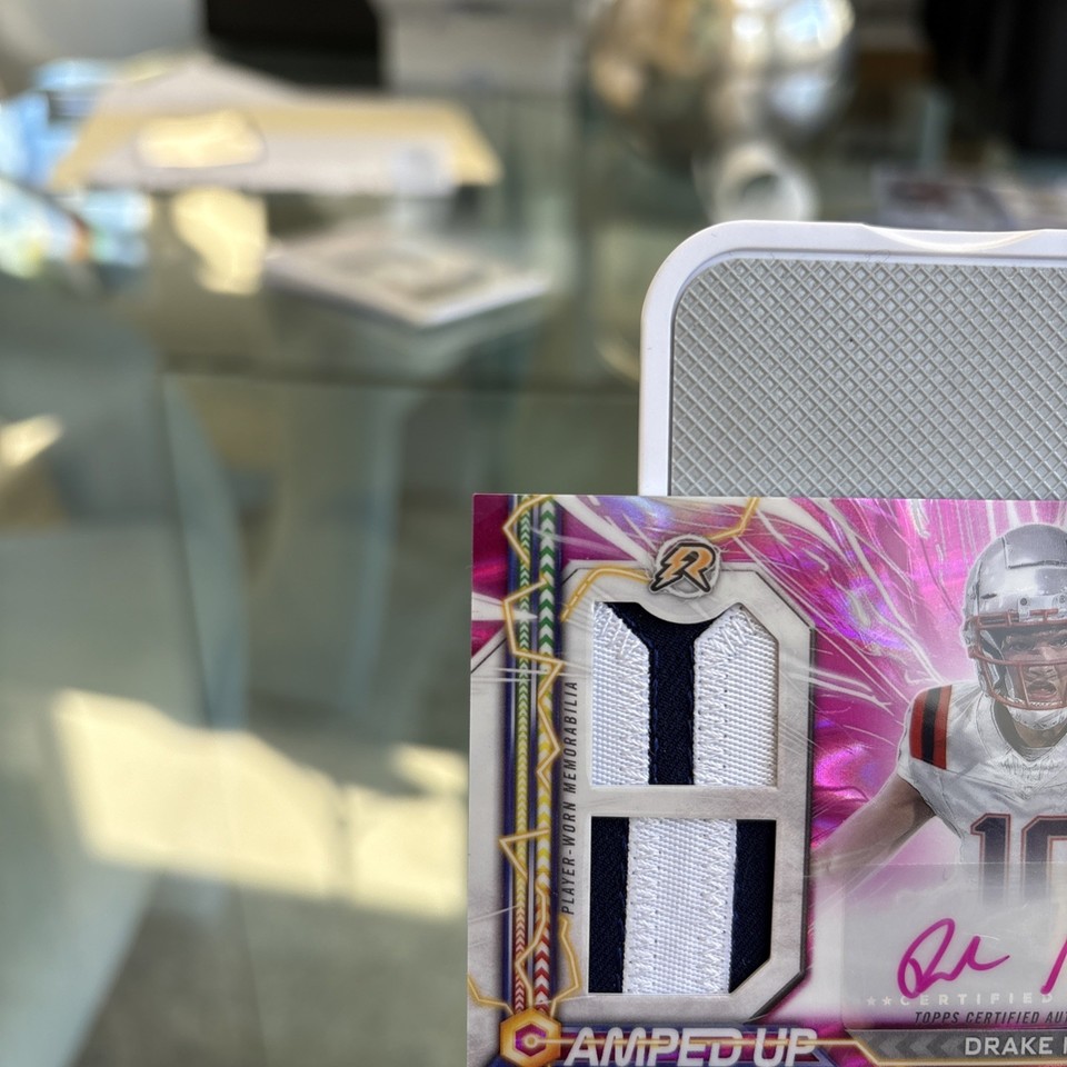 Topps Resurgence - Amped Up Rookie Patch Autographs Drake Maye /10 | eBay