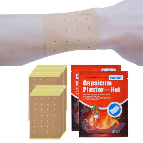 Self Adhesive Capsicum Plaster Paste Patches for Muscle Strains Bruises ...