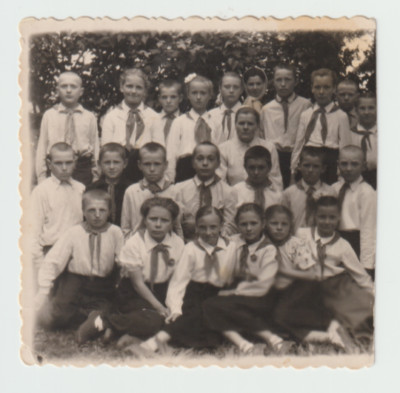 Photo Group School Pioneerism Boys Girls Soviet children Pigtails Dress ...