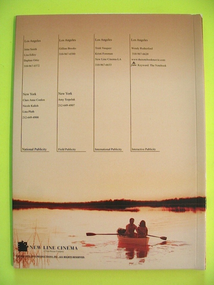 THE NOTEBOOK Movie Promo CD-ROM Digital Press Kit Ryan Gosling Gena ...