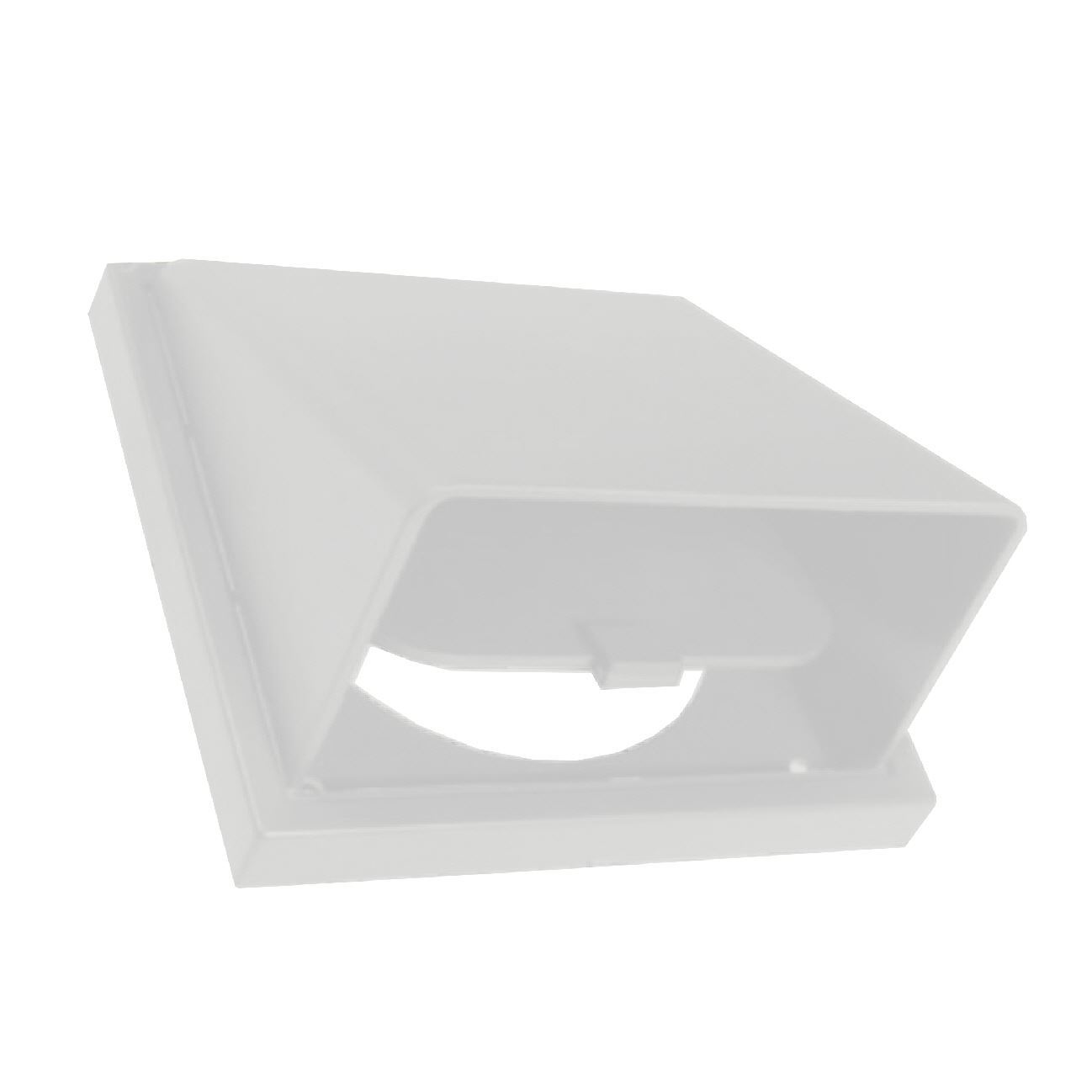 White Hooded Extractor Fan Vent Cowl with Back Draught Shutter 4" 100mm ...