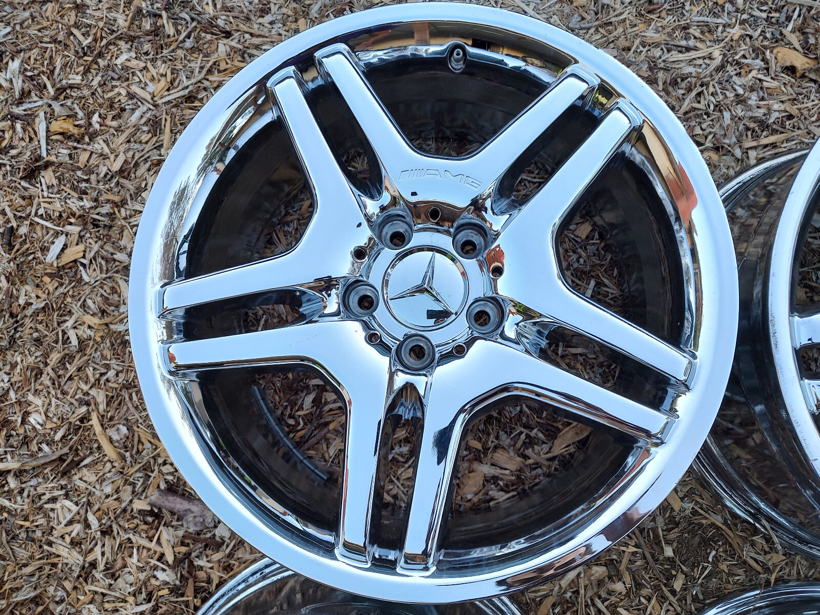 2003-2006 Mercedes CL55 S55 AMG Staggered Chrome Wheels Rims ...