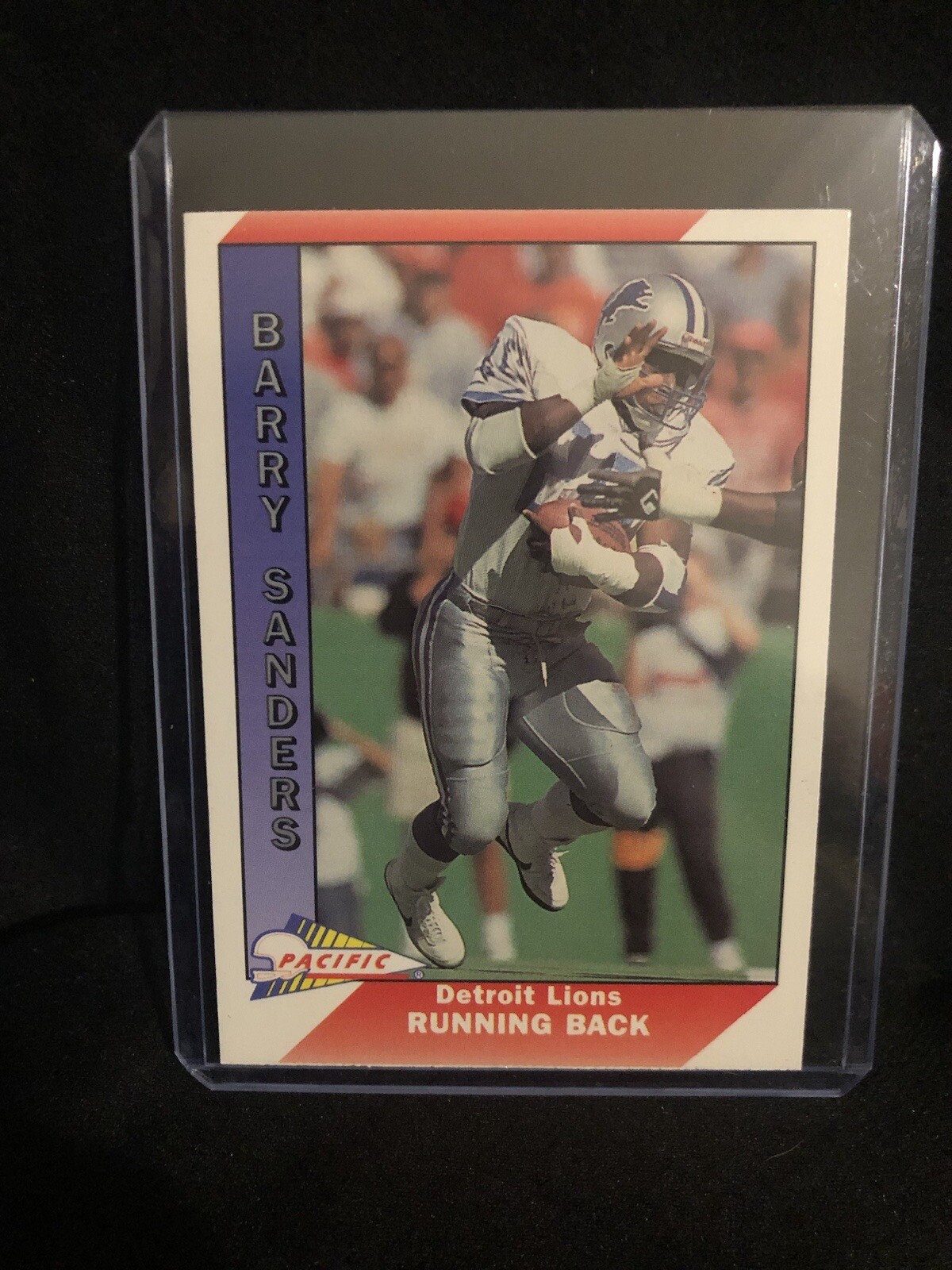 1991 Barry Sanders Pacific #144 NFL Football Card Detroit Lions HOF RB ...