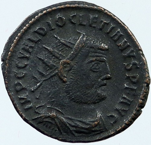 DIOCLETIAN 295AD Authentic Genuine Ancient OLD Roman Coin JUPITER ZEUS ...