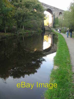 Photo 6x4 Uppermill Viaduct and the Huddersfield canal Dobcross The Hudd c2006 | eBay UK