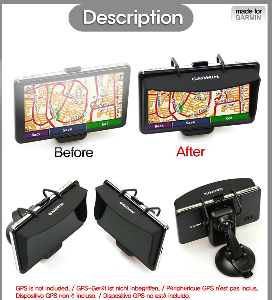 GPS Sun Shade for Garmin nuvi 3450 3450LM 3490LMT 3750 3760LMT 3790T ...