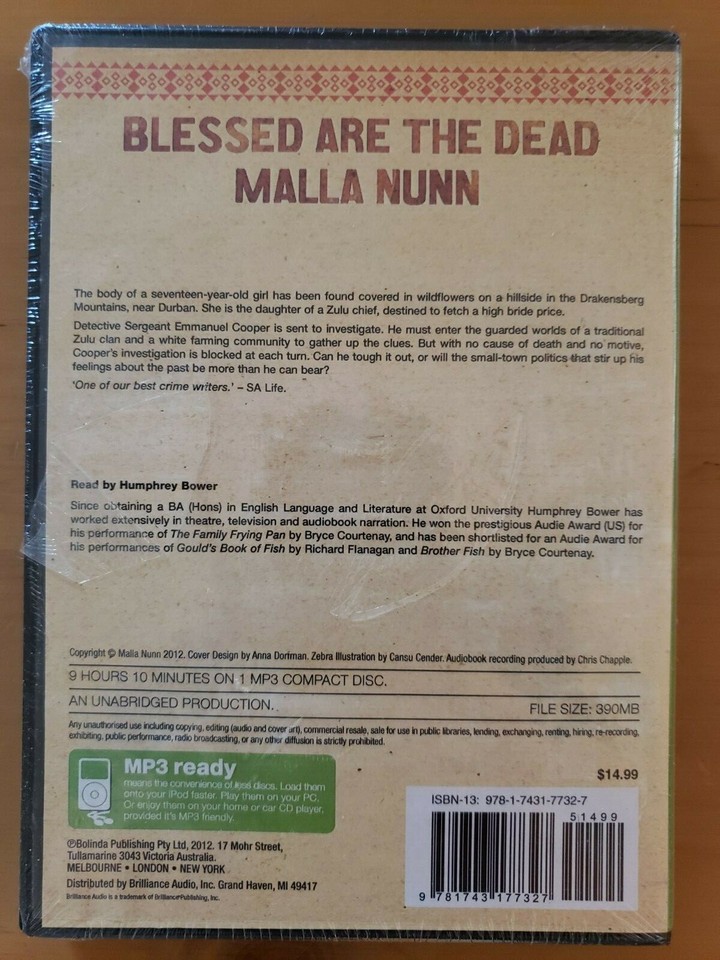 Malla Nunn, Blessed are the Dead, Det. Emmanuel Cooper, Audio Book, 1 ...