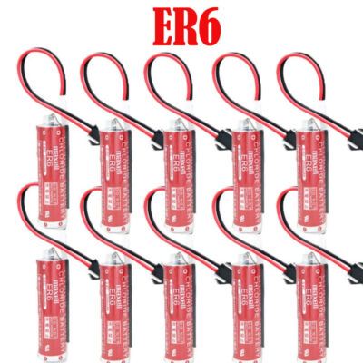 10PCS for Maxell ER6/3.6V 2000mAh PLC Li-battery Non-rechargeable with ...