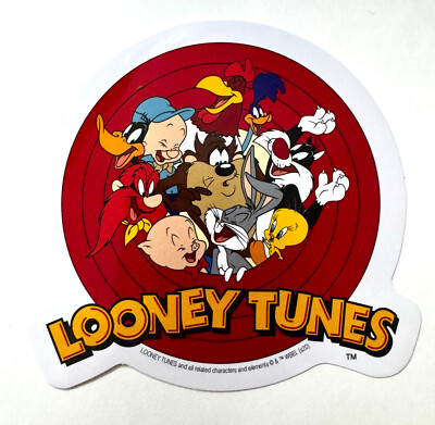 Warner Brothers Looney Tunes Bugs Daffy Porky Pig Logo Bumper Sticker ...