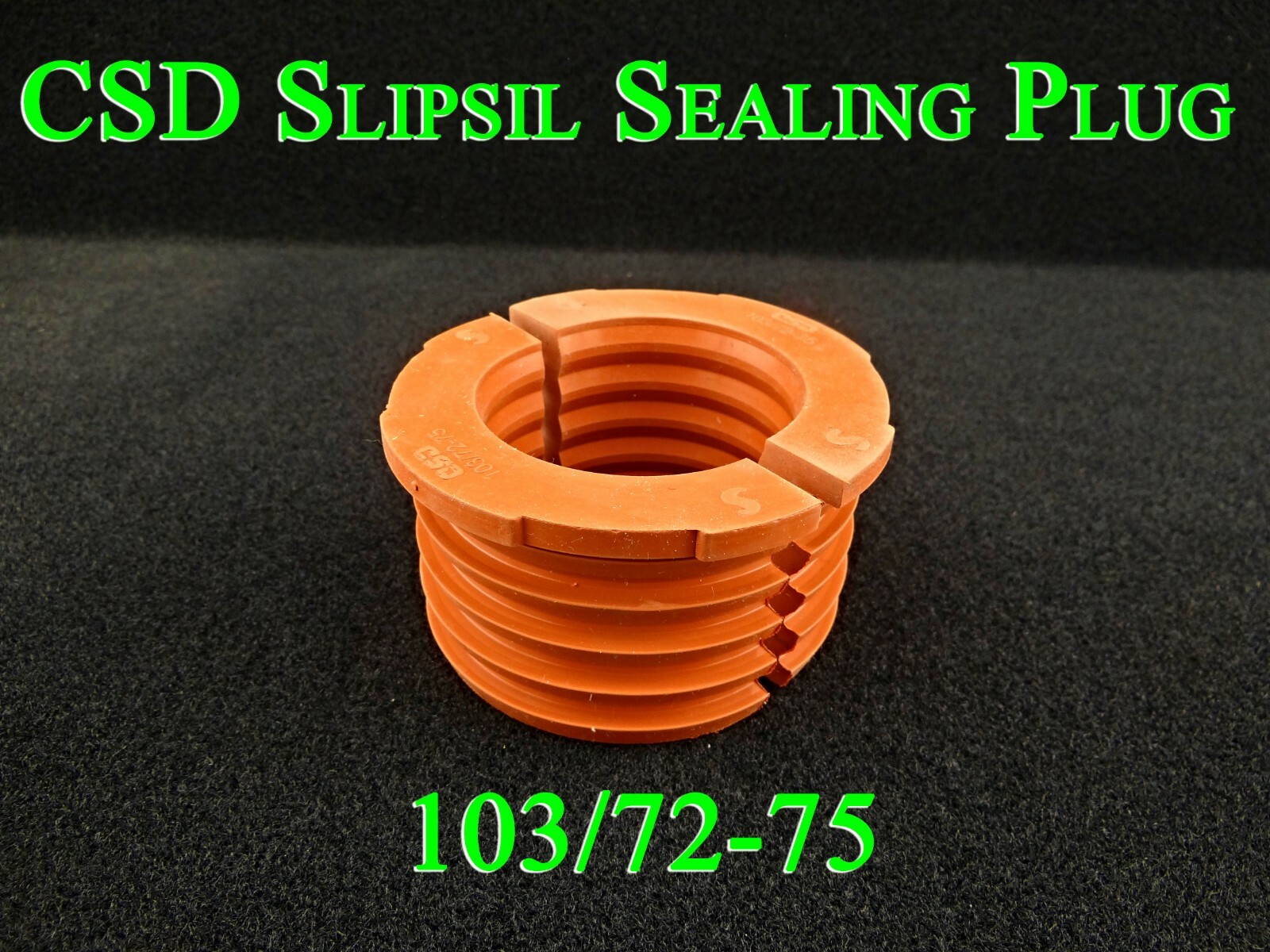 1 CSD Slipsil Fire Resistant Rubber Marine Bulkhead Plug Seal, 103/72 ...