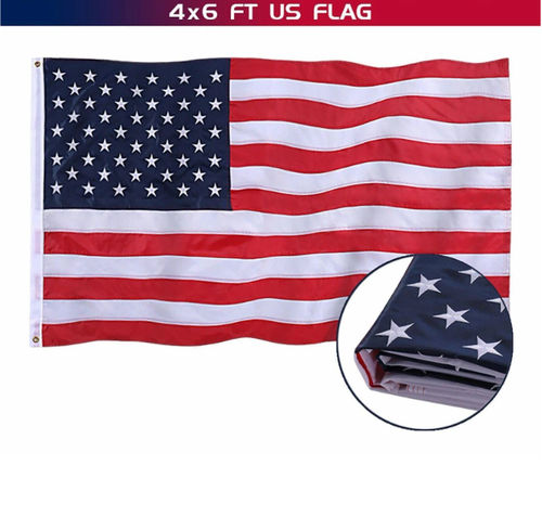 American Flag US Flags 4x6FT Made in USA for Outdoor Heavy Duty High ...