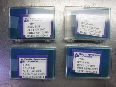 4 NEW! North American Carbide CBN Inserts SNGA-643T GR 6000 | eBay