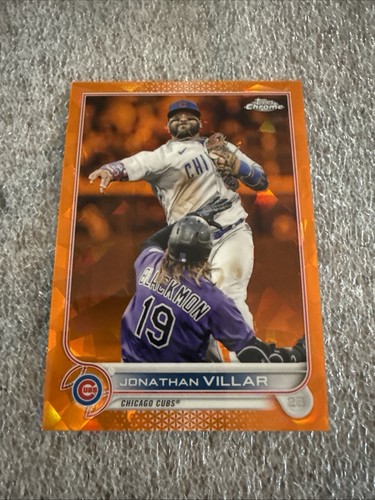 2022 Topps Chrome Update Sapphire Jonathan Villar Orange /25 Cubs US155 ...