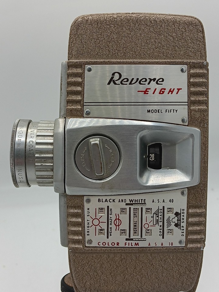 Revere Eight 8 Model Fifty Movie Camera- Motor Works！ | eBay