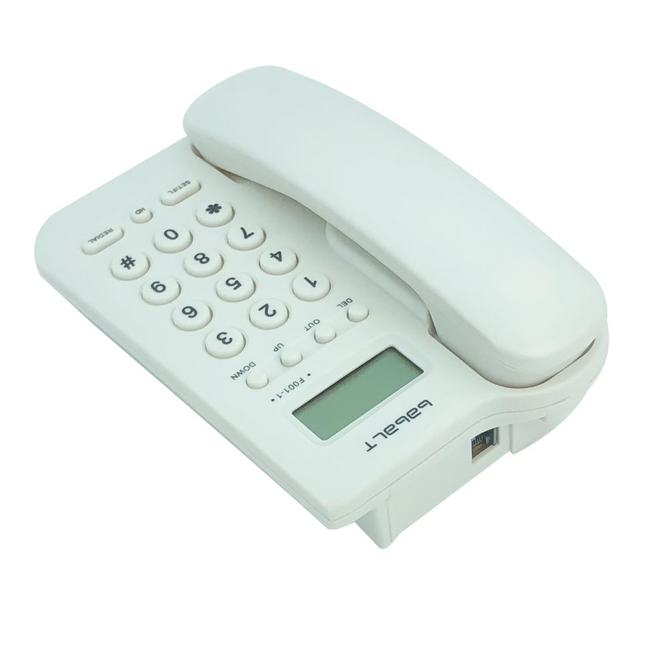 Corded Basic Landline Phone, TelPal FSK/DTMF Simple Caller ID Telephone ...