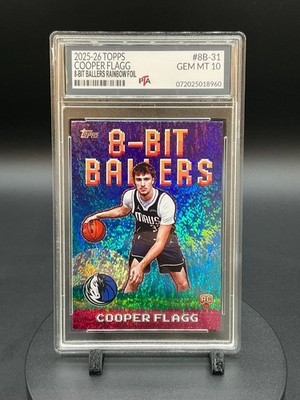 2025-26 Topps COOPER FLAGG RC 8-Bit Ballers Very RARE Rainbow GEM MINT ...