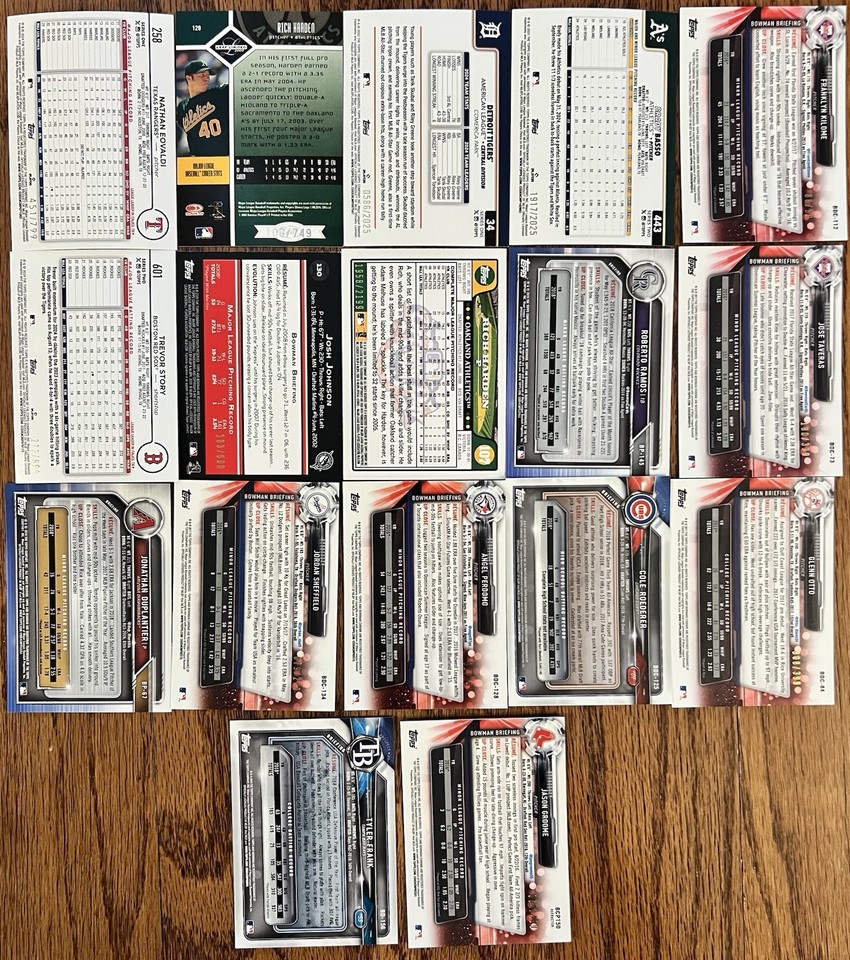 Numbered Baseball Card Lot - 41 cards | eBay