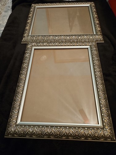 2 Ornate Gold Brown Frames 17.25x14.25 Inside Dimension 13.5x10.5 ...