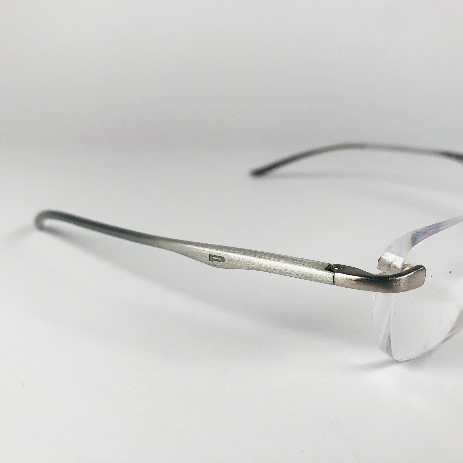 POLICE eyeglasses SATIN SILVER RIMLESS glasses frame MOD: V2922V COL ...