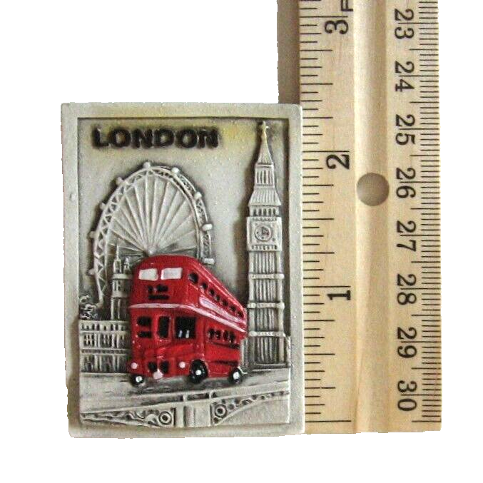 London England Souvenir Magnet Double Decker Bus, London Eye, Big Ben ...