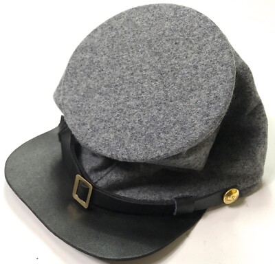CIVIL WAR CSA CONFEDERATE GREY WOOL FORAGE BUMMER CAP HAT-XLARGE | eBay