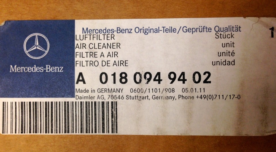 MANN Pico Air Filter / Intake Housing Mercedes Benz Diesel Engines A ...