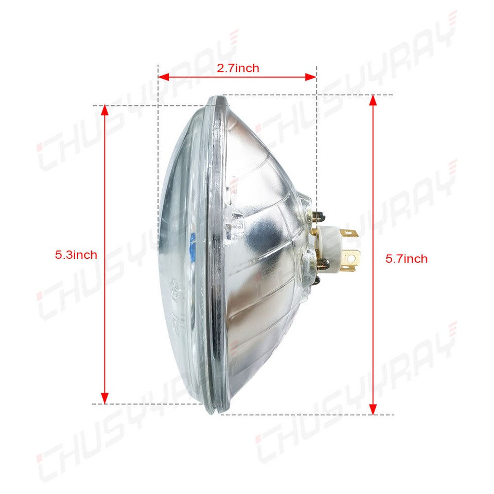 4PCS 5.75" 5-3/4 inch Round Halogen Headlights Hi-Lo for Ford Galaxie ...