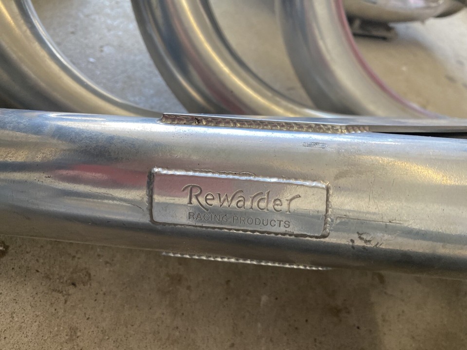 BBChevy Rewarder Boat Ceramic Coated Zoomie Headers W/Exhaust Covers ...