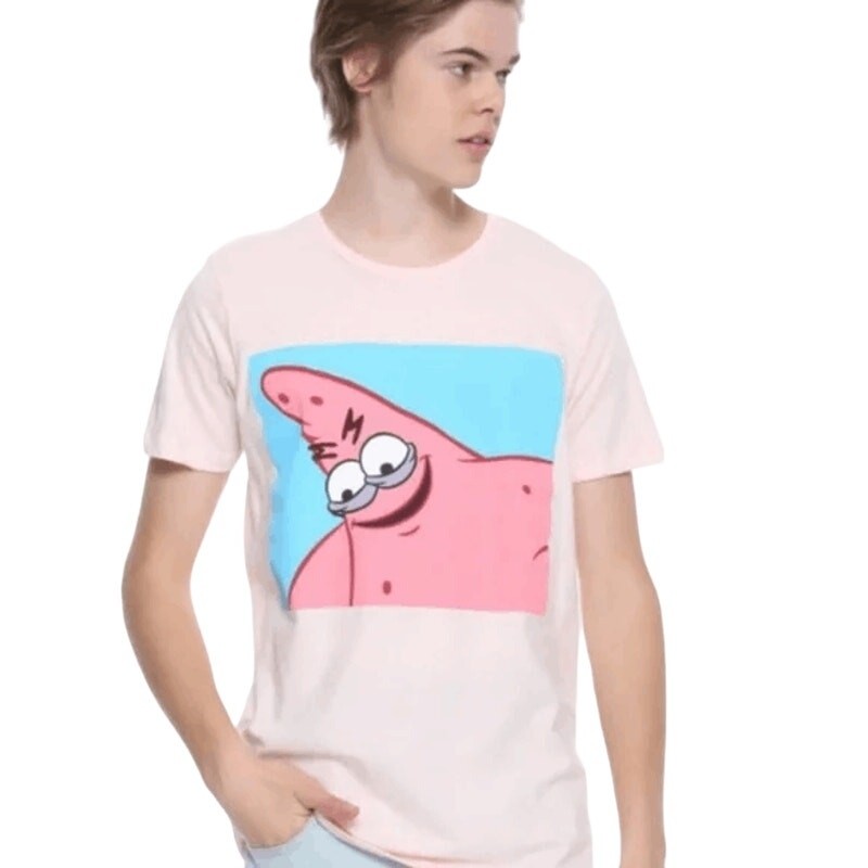 Spongebob Squarepants Angry Patrick Meme T Shirt Crew… - Gem