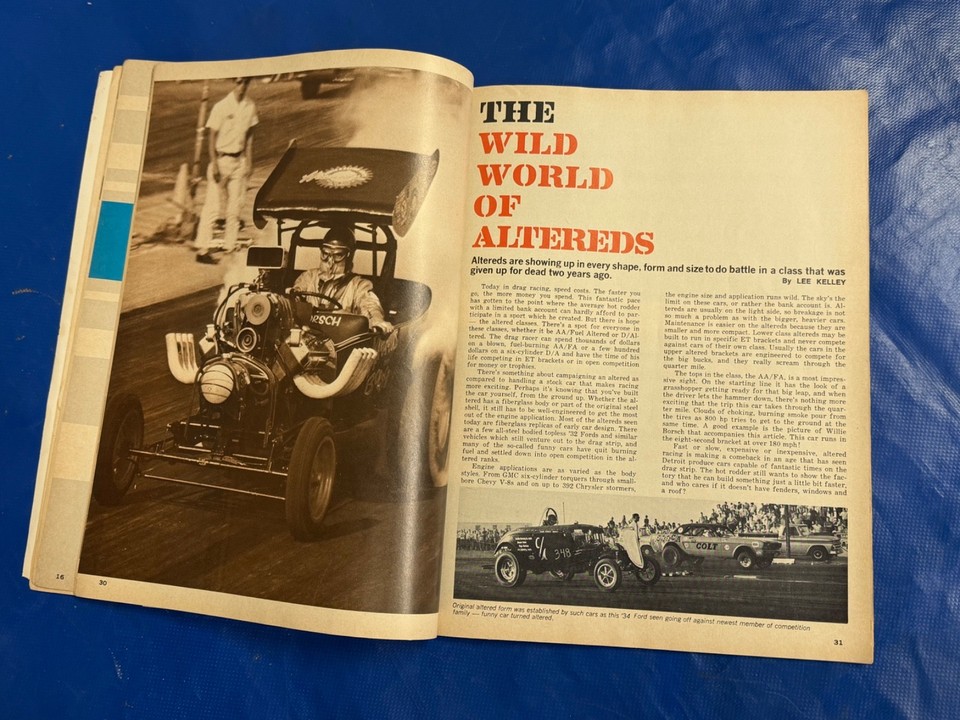 Vtg 1967 DRAG RACING IN ACTION Drag Racing Magazine NHRA AHRA MCEWEN ...