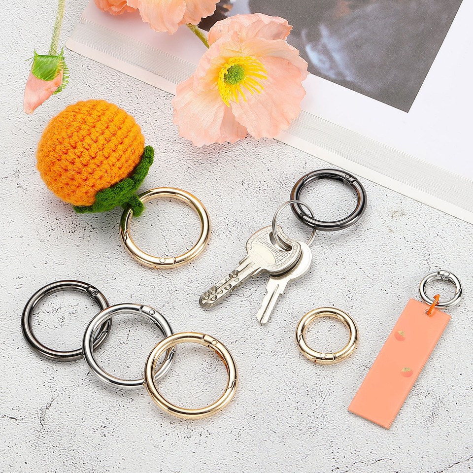 20Pcs 48mm Spring O Rings Clasp Clip Trigger Snap Spring Keyrings ...