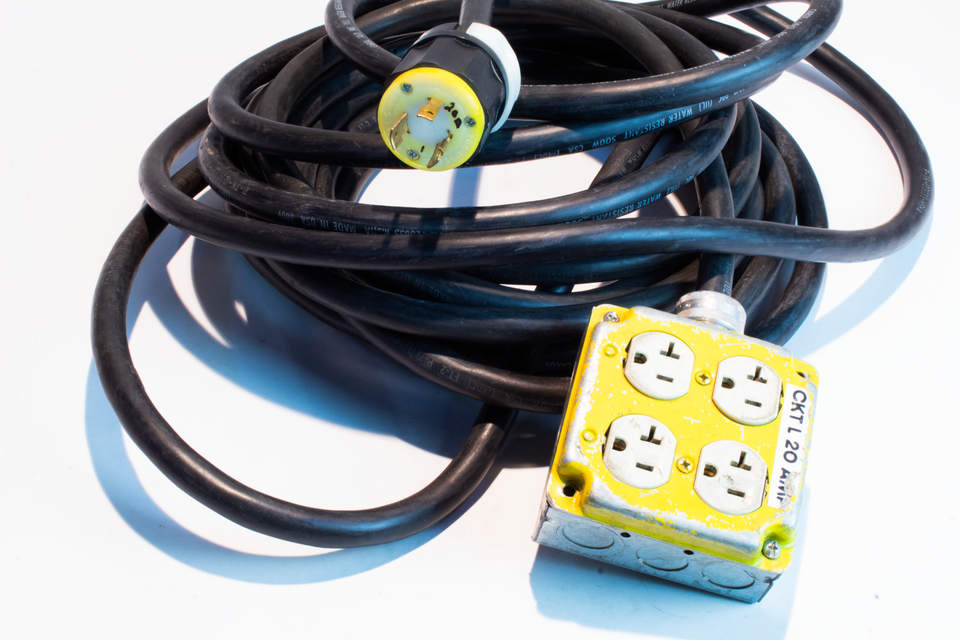 Carol 12/3 90C Heavy Duty Generator Extension Cord Electric Wire Plug ...