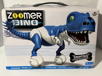 ZOOMER Dino Snaptail Blue Remote Control Dinosaur Robot Toy by Spin ...