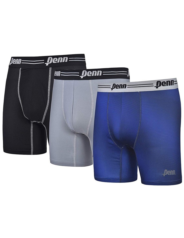 Penn Mens Performance Boxer Briefs - 3 Pack Tag Free Breathable ...