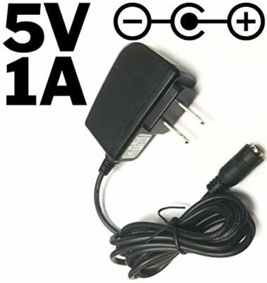 5 Volt DC, 1 Amp Power Adapter with 5.5mm x 2.1mm Female Plug, Center ...