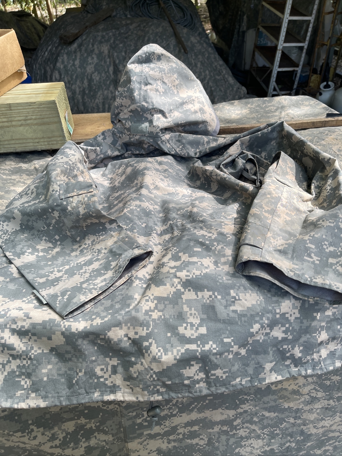 USGI PARKA COLD WEATHER Universal Camouflage ACU Gortex Medium- Reg | eBay