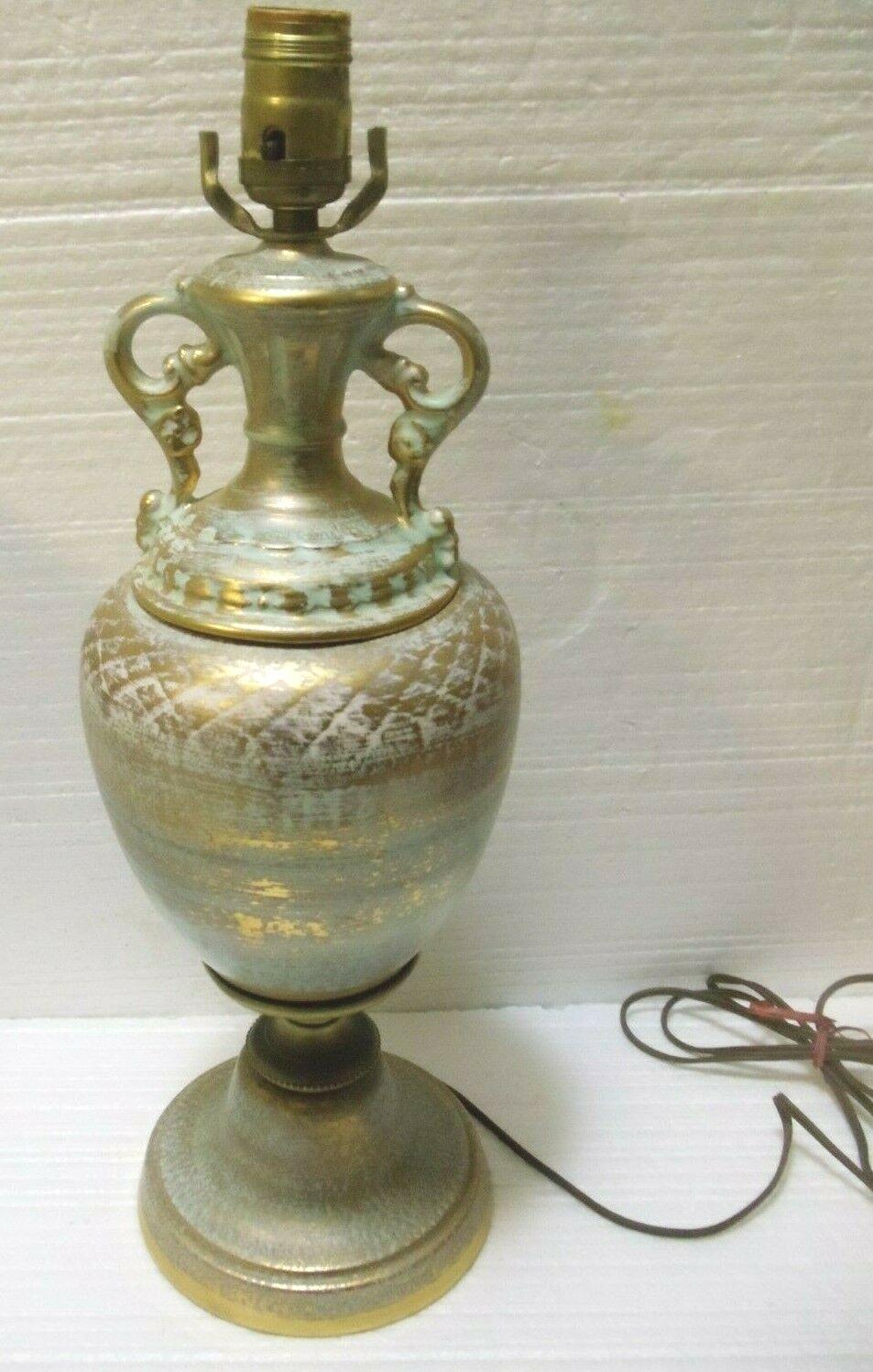 Rare Stangl Antique Gold Pottery Lamp. Great handles.Elegant style | eBay