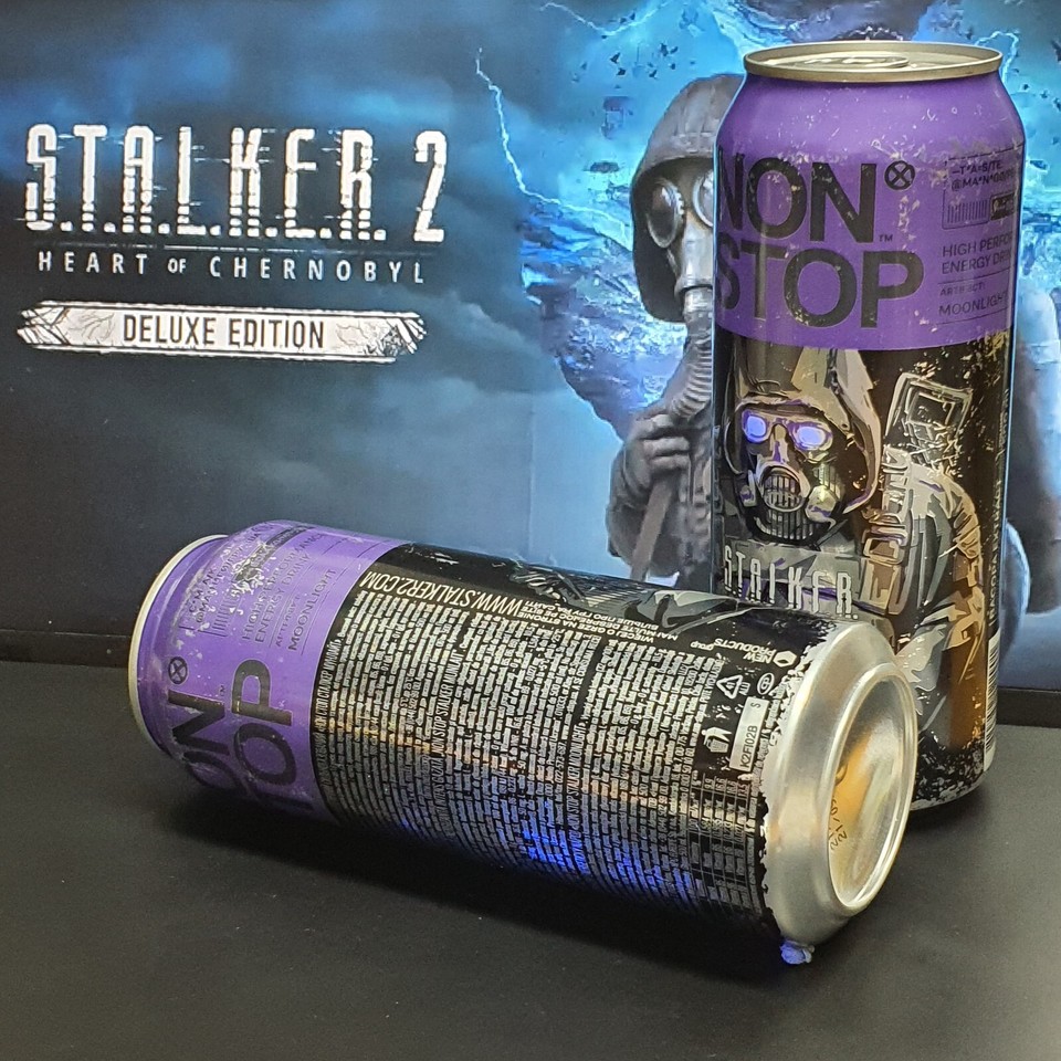 Stalker Non Stop Set of 2 Cans Energy Drinks Limited Edition S.T.A.L.K ...