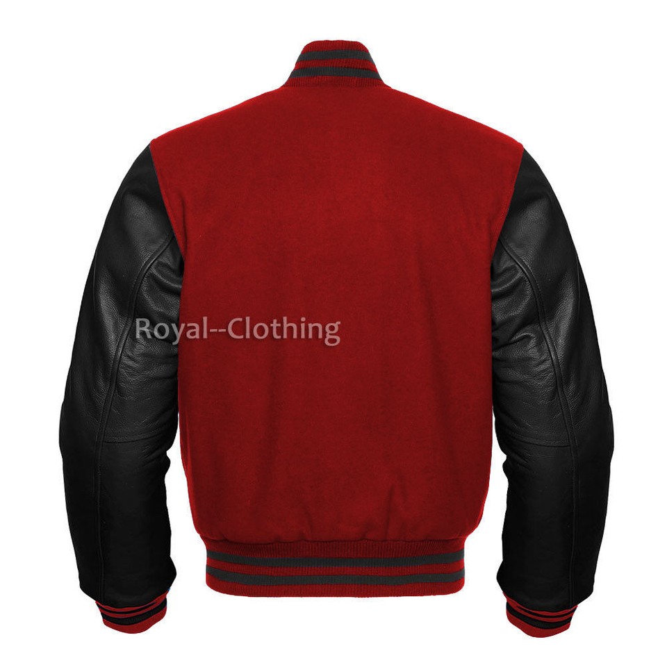 Varsity Letterman Wool & Real Cowhide Leather Sleeves High Quality ...
