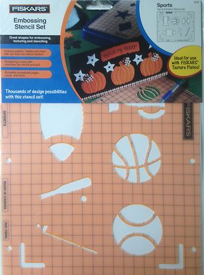 Fiskars ShapeBoss Embossing Stencil Set - Sports - 4009 - NEW | eBay