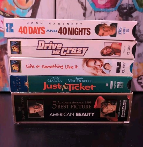 5 VHS Lot 40 Days & 40 Nights, Drive Me Crazy, American Beauty, Just ...