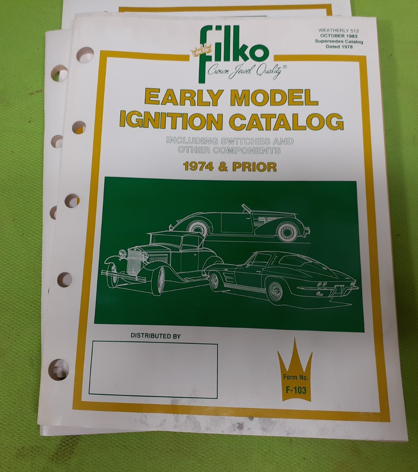 LOT of Filko Catalogs 74 & Prior Ignition Parts Fuse & Tune up Guide ...