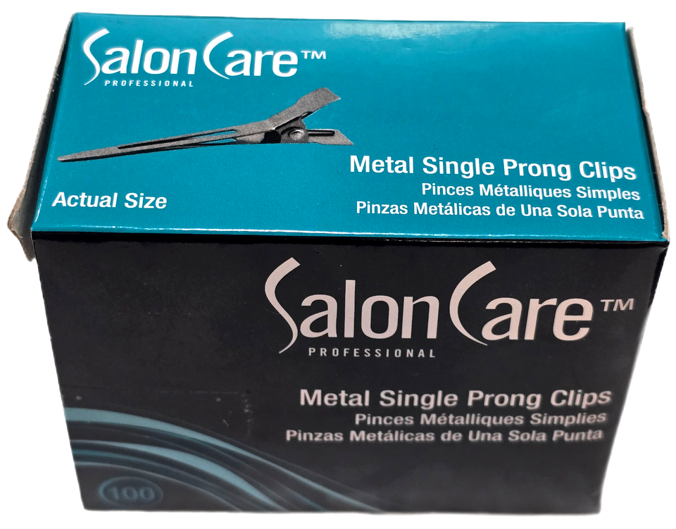 Salon Care Professional Metal Single Prong Curl Clips - Box Of 100pc | eBay