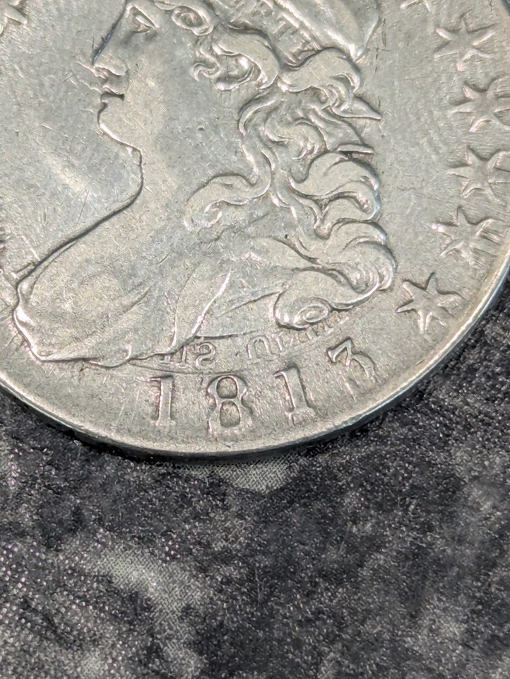 1813 Bust Half Dollar Heavy Die Clash | eBay