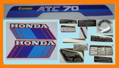 1985 RED ATC70 ATC 70 FENDER GAS TANK AIR FILTER FRAME DECAL EMBLEM ...