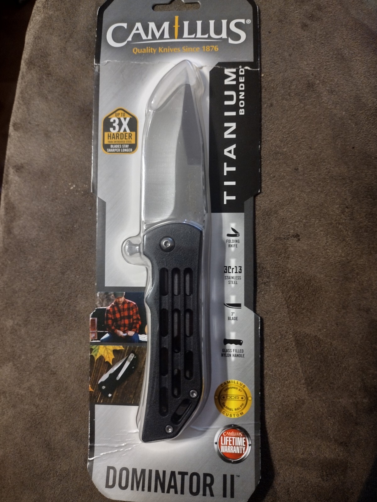 Camillus Dominator II Folding Knife Titanium Stainless Steel Blade ...