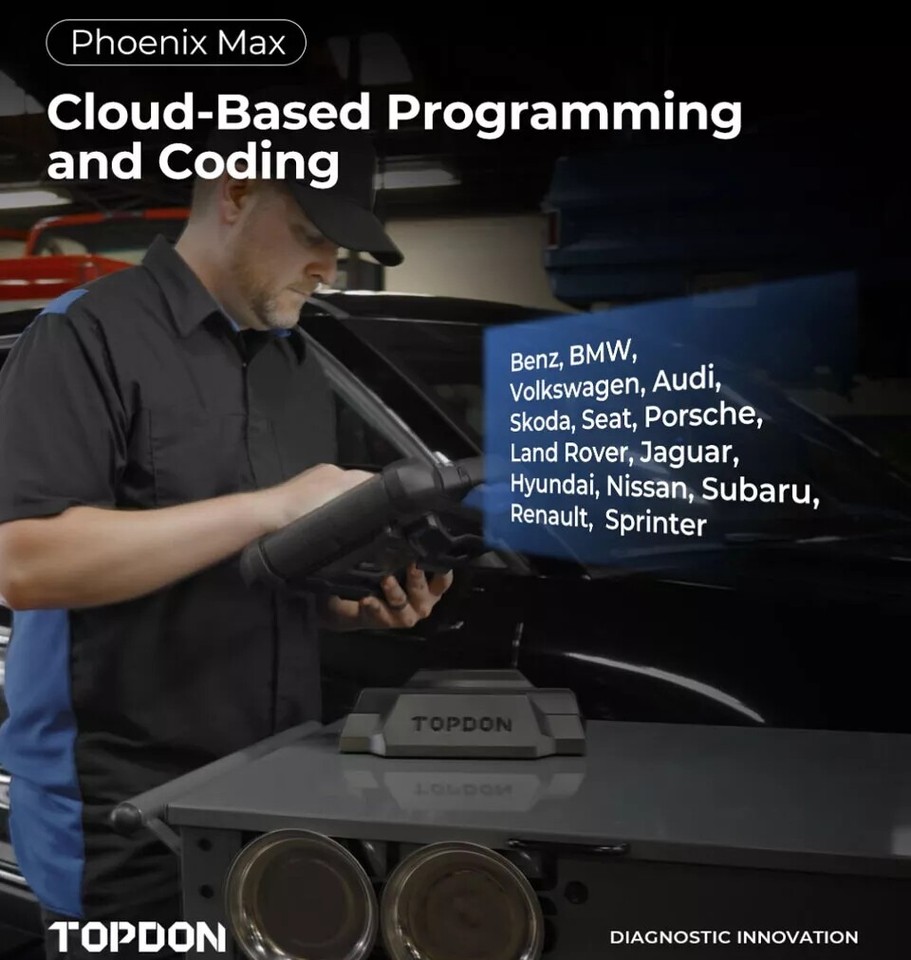 TOPDON PHOENIX MAX ULTRA Diagnostic Scanner ECU KEY Coding ADAS EV ...