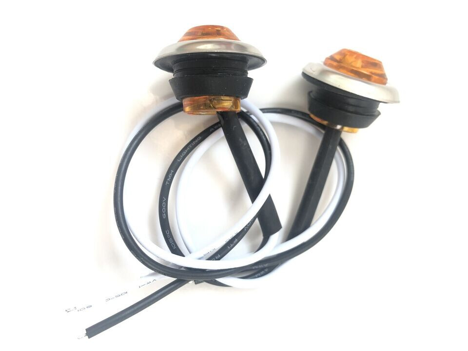 2x Amber Side Light Indicator For Classic Car Fiat Lancia Jaguar Morgan ...