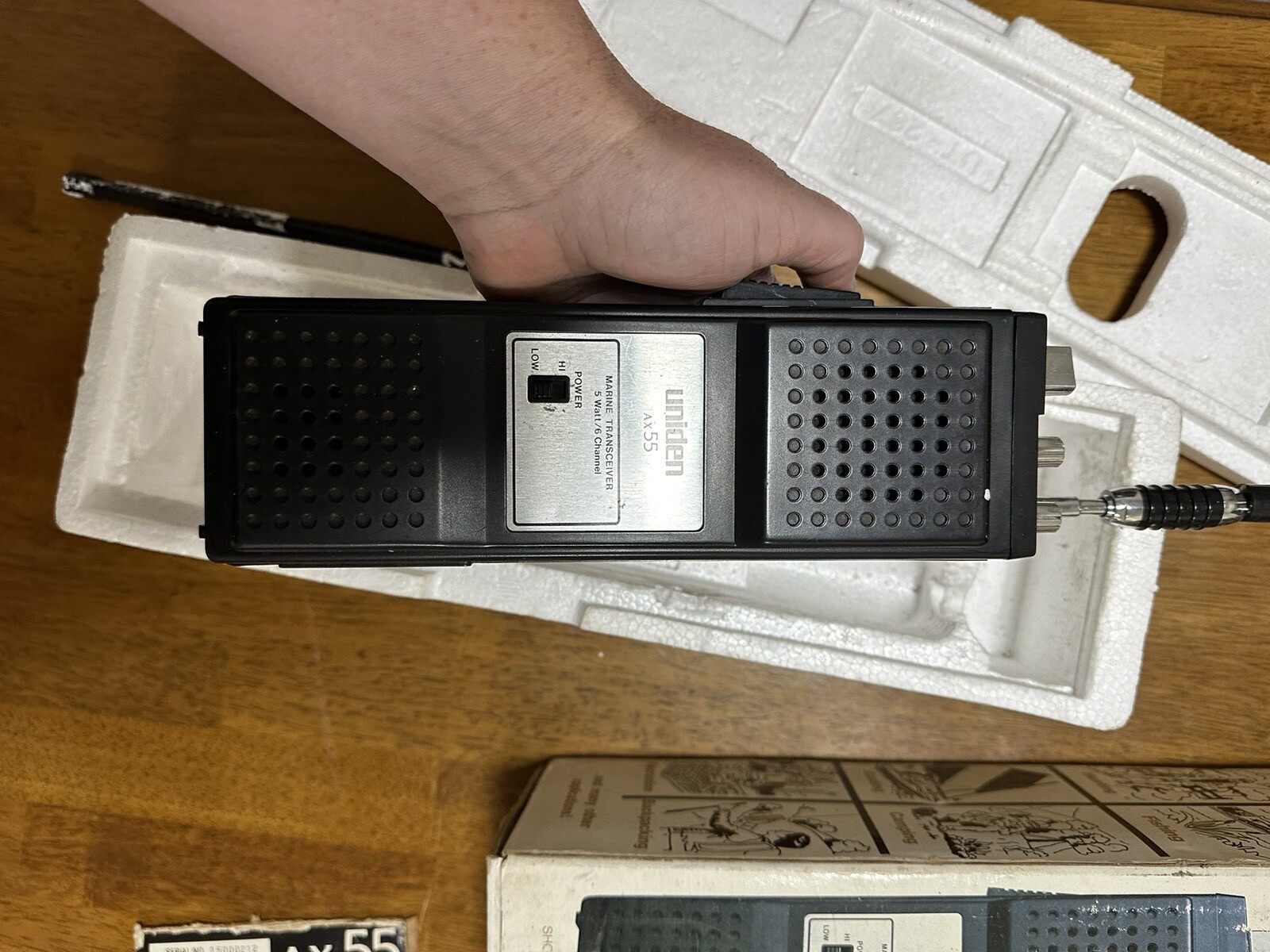 Vintage Walkie Talkie - Uniden Hand-Held 2 Way CB Transceiver AX55 ...