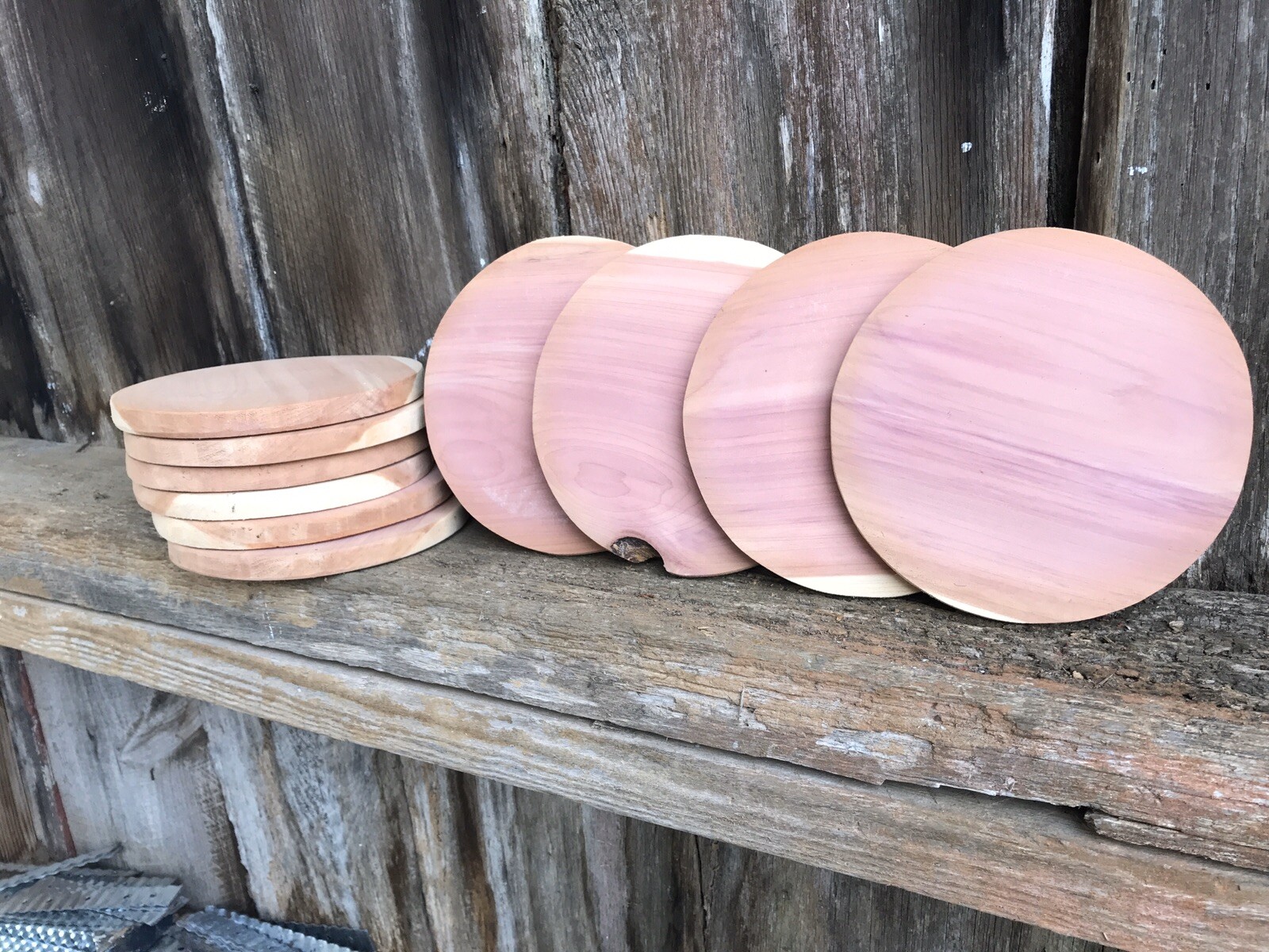 Sanded Eastern Red Cedar Rounds Disks 6.5 Inches, LOT OF 3 - Great For ...